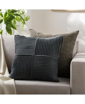 SURYA Conrad Decorative Pillow - Charcoal/slate