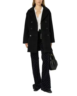 Gerard Darel Magalie Wool Double Breasted Coat