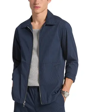 Michael Kors Dobby Stripe Shirt Jacket - Midnight