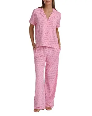 Splendid Short Sleeve Pajama Set Heart Geo