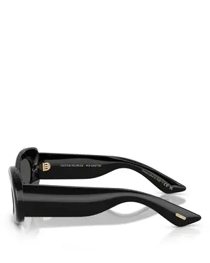 Khaite X Oliver Peoples Oval Sunglasses - Black