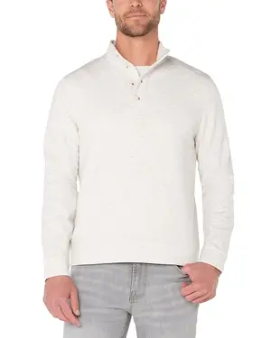 LIVERPOOL Mock Neck Button Placket Pullover Shirt