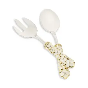 OLIVIA RIEGEL Dogwood Salad 2 Piece Serving Set - Gold