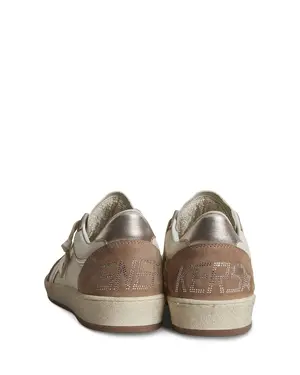 GOLDEN GOOSE Ballstar Leather Sneakers - White/powder