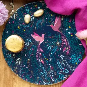 PORTMEIRION Sara Miller India Serving Plate, Hummingbird