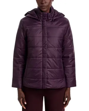 Eileen Fisher Padded Jacket With Removable Hood