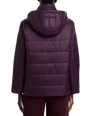 Eileen Fisher Padded Jacket With Removable Hood