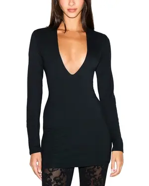 SKIMS Smooth Layers Plunge Mini Dress