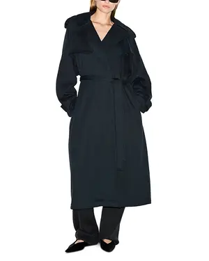 SKIMS Boyfriend Fleece Trench Coat - Onyx