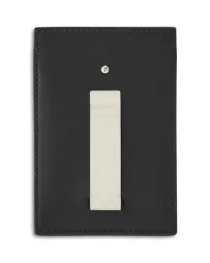 FERRAGAMO Calfskin Leather Money Clip Card Holder
