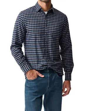 Rodd & Gunn All Day Bay Long Sleeve Sports Fit Shirt - Deep Ocean