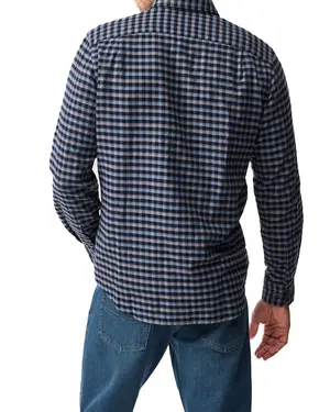 Rodd & Gunn All Day Bay Long Sleeve Sports Fit Shirt - Deep Ocean