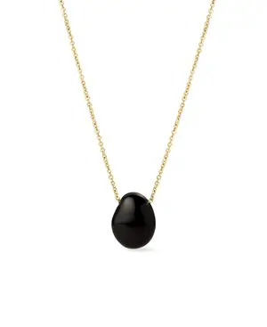 ANA LUISA Mini Pebble Onyx Pendant Necklace
