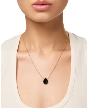 ANA LUISA Mini Pebble Onyx Pendant Necklace