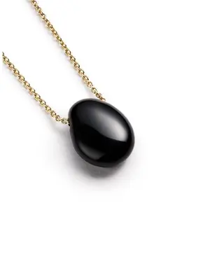 ANA LUISA Mini Pebble Onyx Pendant Necklace