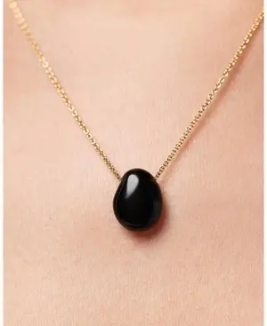 ANA LUISA Mini Pebble Onyx Pendant Necklace