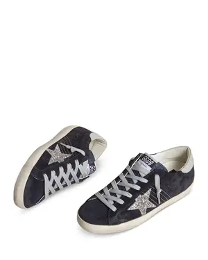 GOLDEN GOOSE Super Star Suede Sneakers - Navy Blue