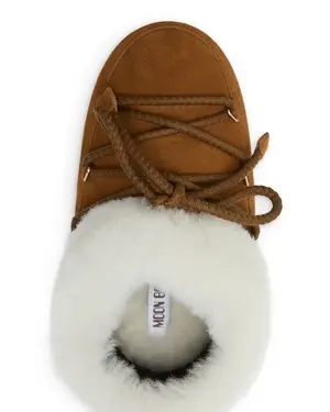 Moon Boot Evx Suede Mules - Cognac/natural