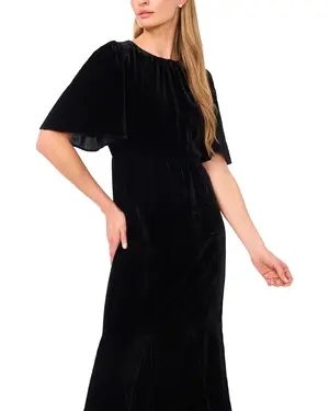 Ted Baker London Velvet Puff Sleeve Dress