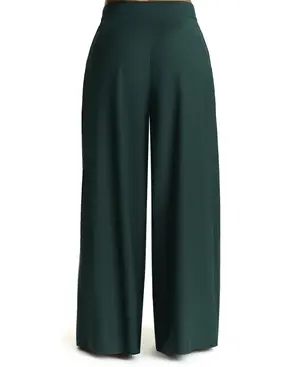 Naked Wardrobe Suiting Pleated Wide-leg Pant - Deep Teal