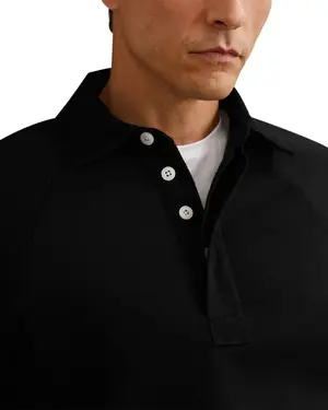 REISS Costello Jersey Fleeceback Polo Shirt