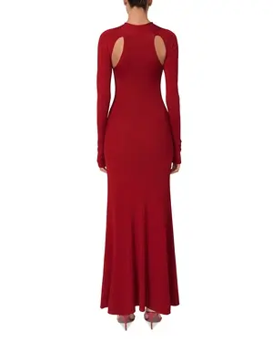 REISS Cutout Knitted Maxi Dress