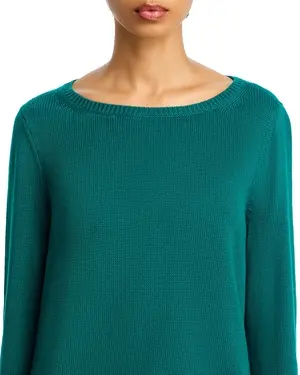Eileen Fisher Bateau Neck Sweater - Rainforest