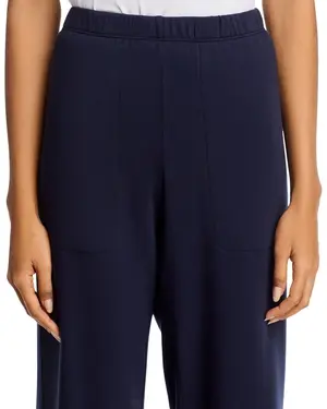 Eileen Fisher Brushed Terry Straight Pants - Ink
