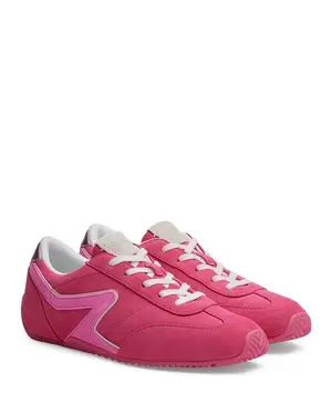 Rag & Bone Retro Runner Slim Ultra Sneakers - Hot Pink Suede