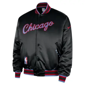 Nike Chicago Bulls City Edition Nba Premium Jacket - Black