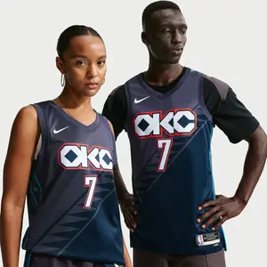Nike Oklahoma City Thunder City Edition Nba Swingman Jersey - Blue