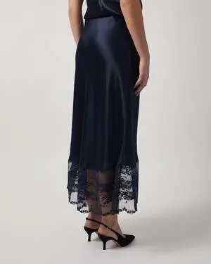 BY MALENE BIRGER Blake Maxi Skirt With Lace Trim - Night