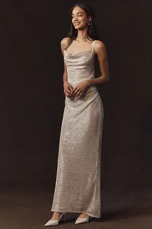 Shona Joy Weddings X Primrose Sequin Maxi Dress - Ivory