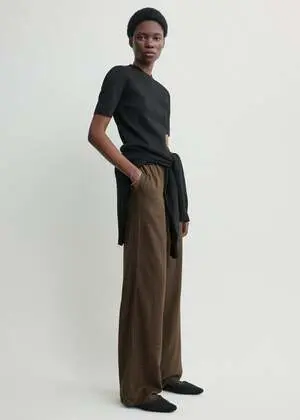 TOTEME Monogram Flannel Pajama Bottoms