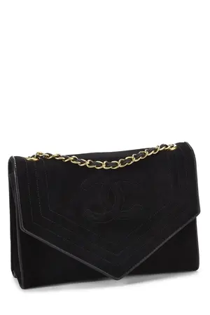 Chanel Suede Tri-border Envelope Flap