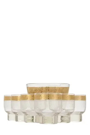 CULVER 22k Gilded Glassware Set - Multi