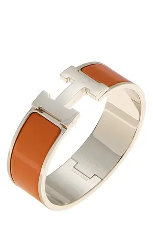 Hermès Enamel Clic-clac 'h' Bangle - Orange