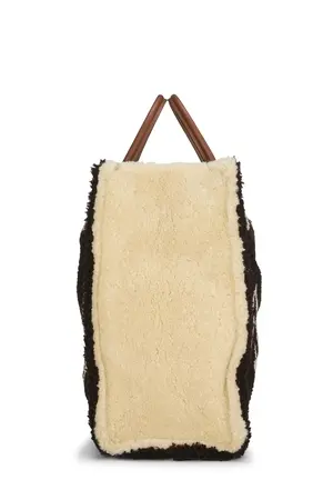 LOUIS VUITTON Shearling Teddy Monogram On The Go - Brown