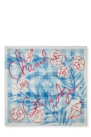 Chanel Silk Scarf - Blue