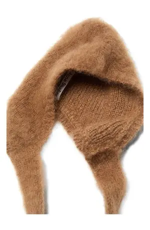 Acne Studios Mohair & Wool Earflap Cap - Clay Beige