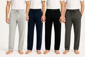 BENBEN 4 Pack Ultra Soft Pajama Pants - Black/charcoal/grey/navy
