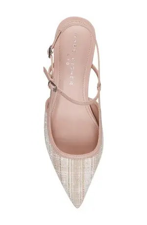 Marc Fisher Ceddy Slingback Kitten Heel Pumps - Light Pink