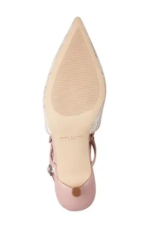Marc Fisher Ceddy Slingback Kitten Heel Pumps - Light Pink