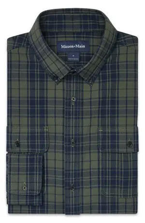 Mizzen+main Upstate Plaid Flannel Button-down Shirt