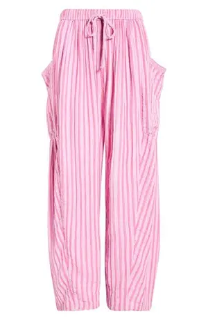 Free People Quin Stripe Cotton Drawstring Pants