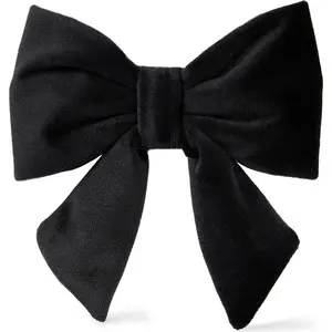 THE FOGGY DOG Velvet Dog Bow - Black
