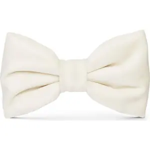 THE FOGGY DOG Velvet Dog Bow Tie - Ivory