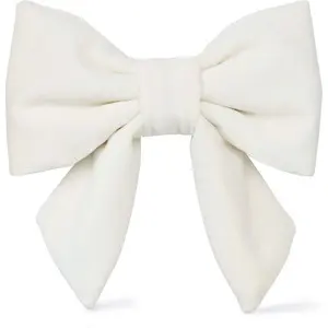 THE FOGGY DOG Velvet Dog Bow - Ivory