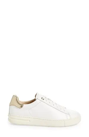 BIRKENSTOCK Bend Leather Low Top Sneakers - White/gold Metallic