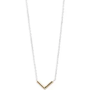 Argento Vivo V Bar Necklace - Two Tone